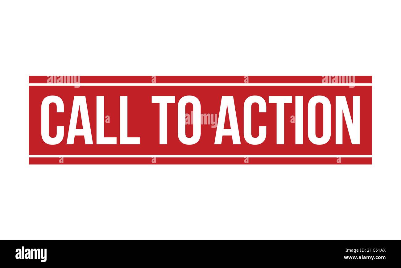 Call To Action Rubber Stamp. Red Call To Action Rubber Grunge Stamp ...