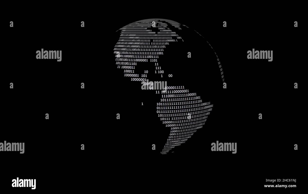 The black globe with a digital and 1 code for the continents isolated ...