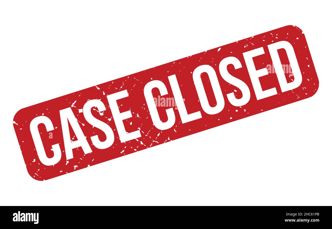 Case Closed Rubber Stamp. Red Case Closed Rubber Grunge Stamp Seal ...