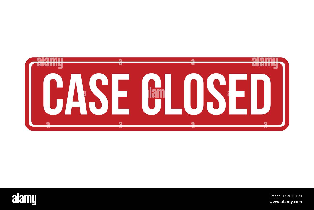 Case Closed Rubber Stamp. Red Case Closed Rubber Grunge Stamp Seal ...