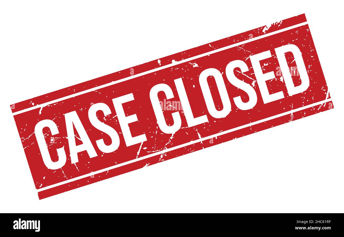 Case Closed Rubber Stamp. Red Case Closed Rubber Grunge Stamp Seal ...