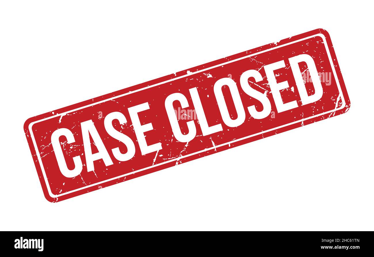 Case Closed Rubber Stamp. Red Case Closed Rubber Grunge Stamp Seal ...