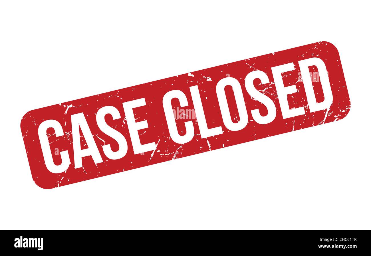 Case Closed Rubber Stamp. Red Case Closed Rubber Grunge Stamp Seal ...
