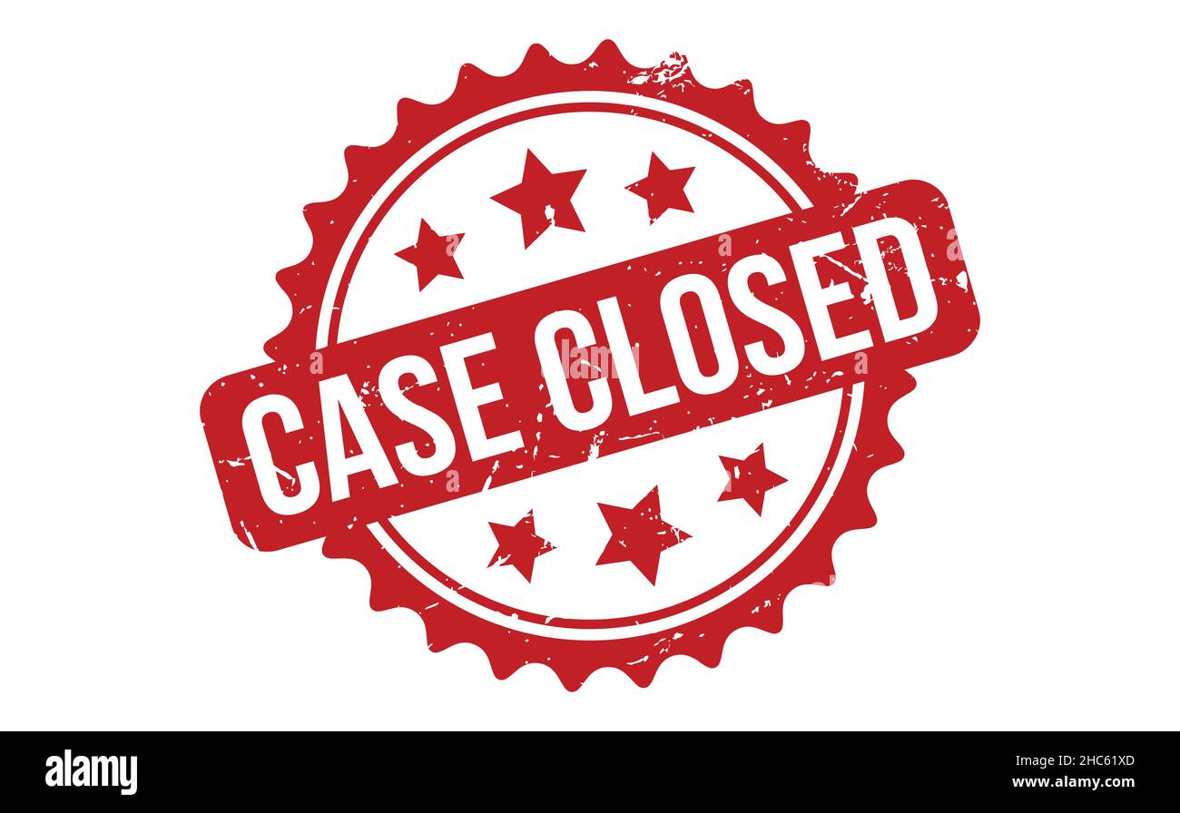 Case Closed Rubber Stamp. Red Case Closed Rubber Grunge Stamp Seal ...