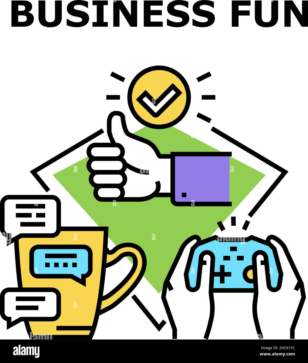 Business fun icon vector illustration Stock Vector Image & Art - Alamy