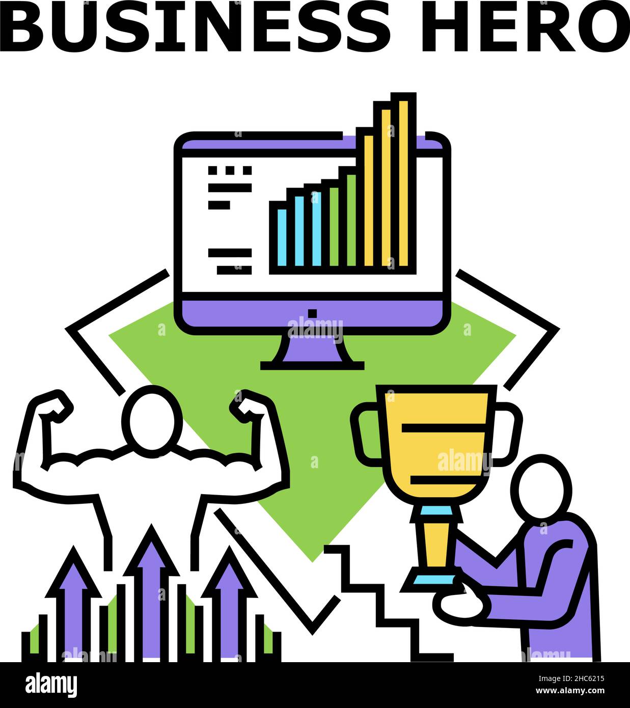 Business hero icon vector illustration Stock Vector Image & Art - Alamy