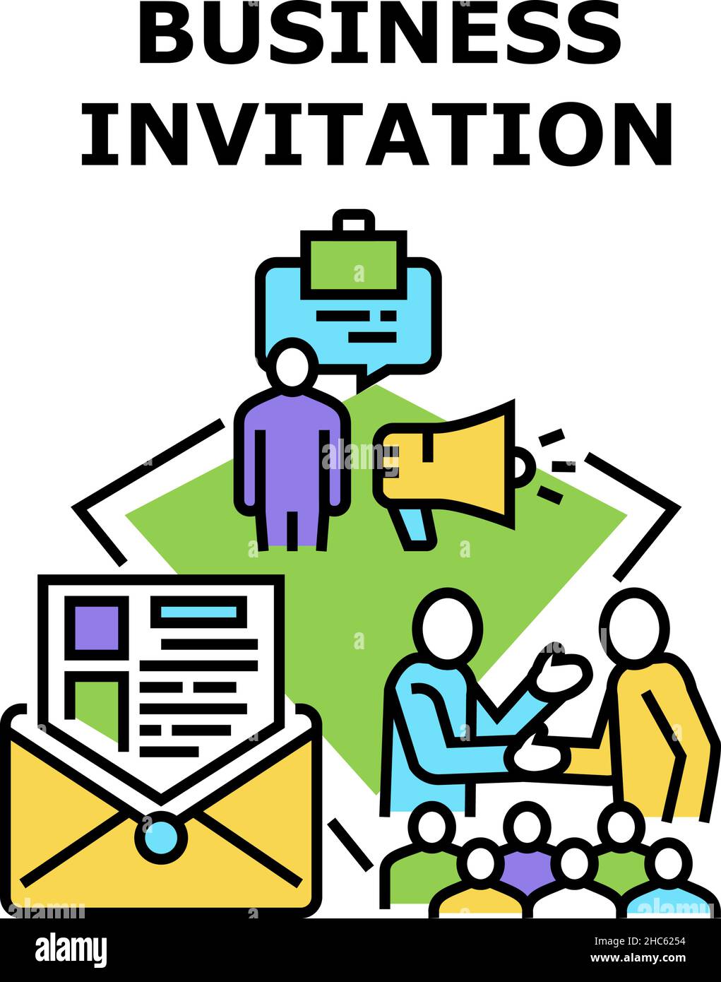 Business invitation icon vector illustration Stock Vector Image & Art ...