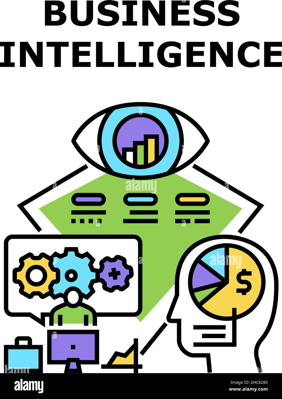 Business intelligence icon vector illustration Stock Vector Image & Art ...