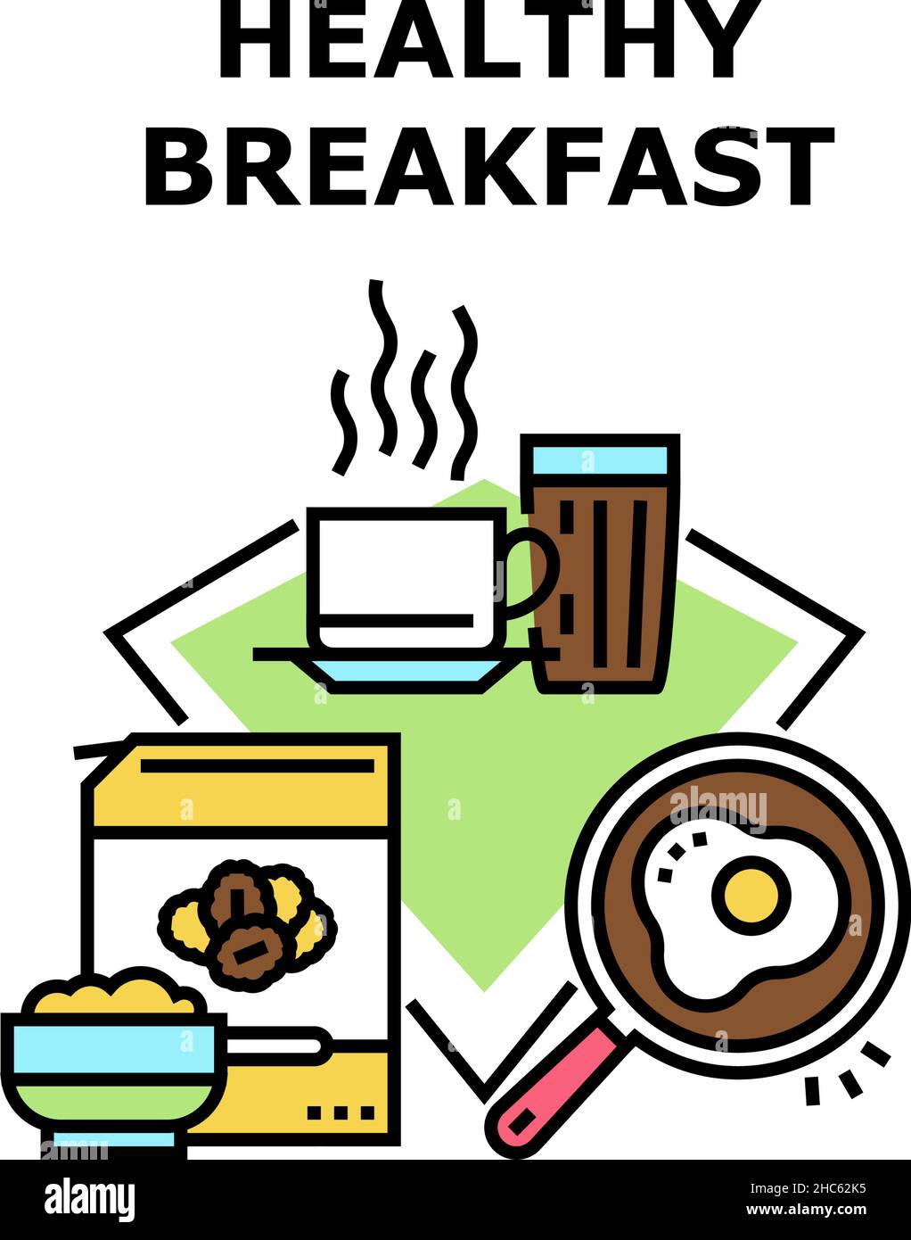 Healthy breakfast icon vector illustration Stock Vector Image & Art - Alamy