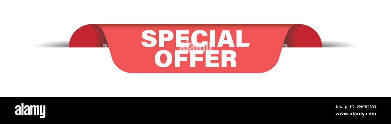 Special offer label icon in flat style. Discount banner vector illustration on isolated ...