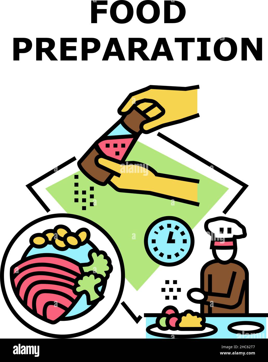 Food preparation icon vector illustration Stock Vector Image & Art - Alamy