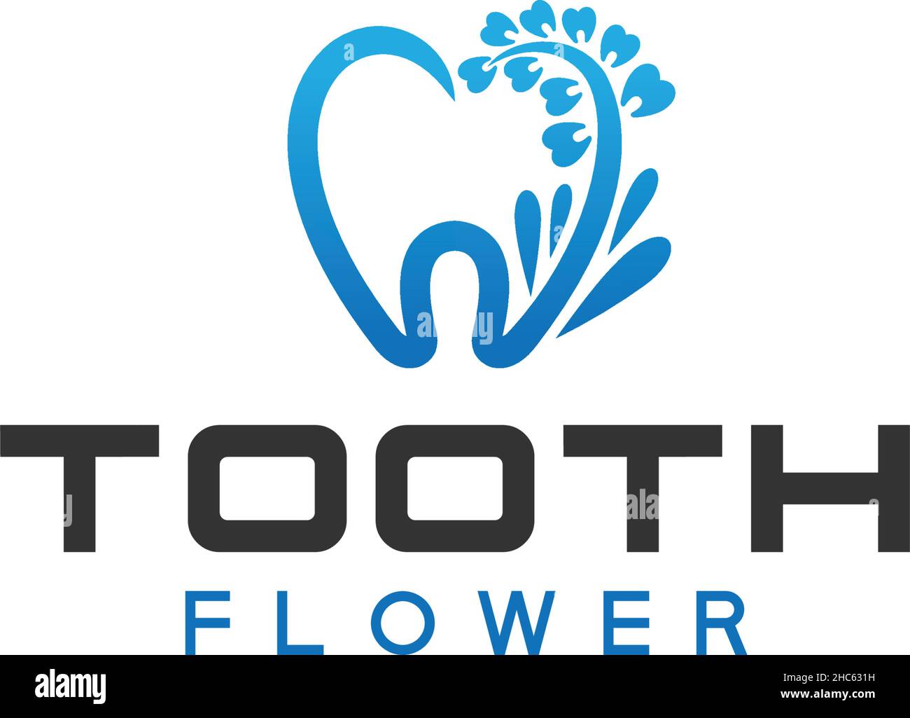 Minimalist design TOOTH FLOWER healthy logo design Stock Vector Image ...