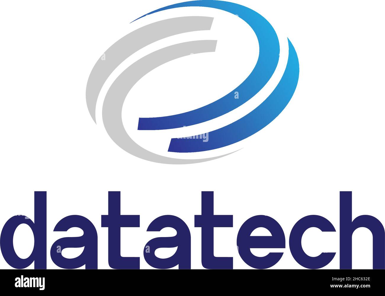Modern simple DATATECH circle future logo design Stock Vector Image ...