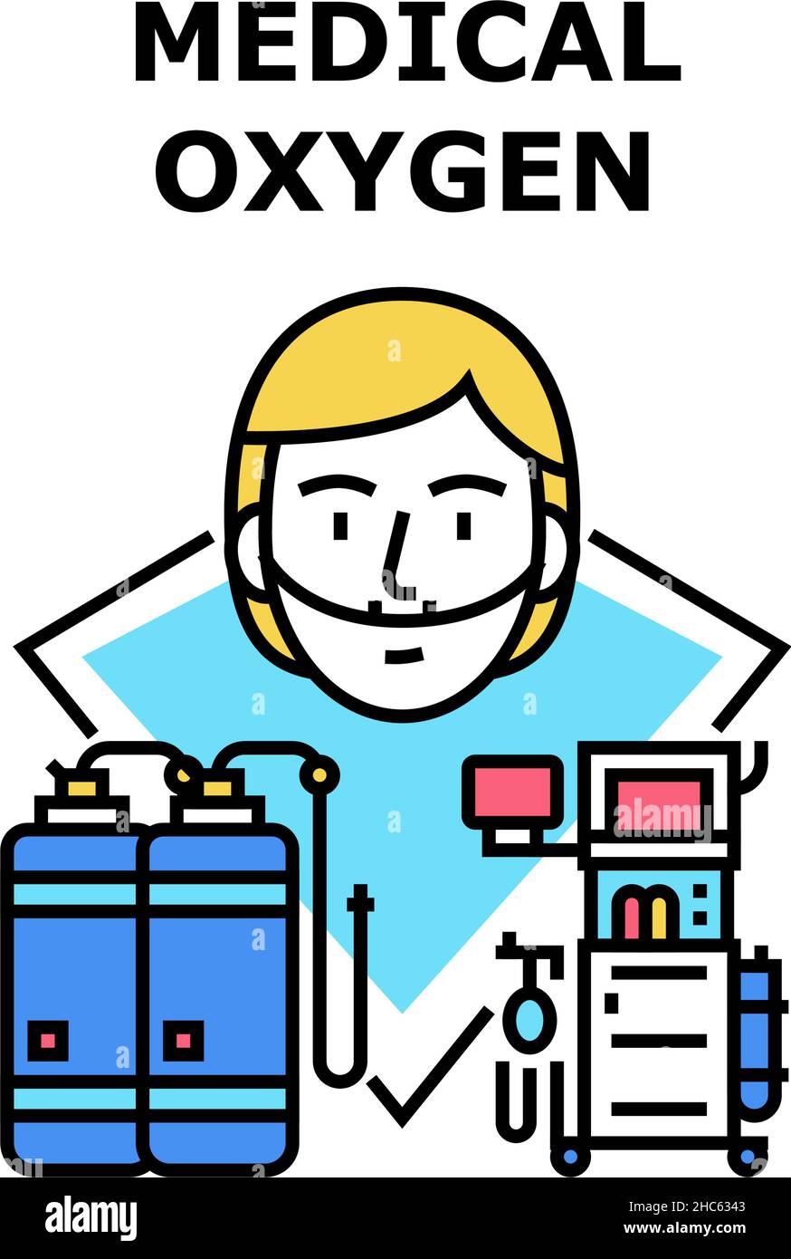 Medical oxygen icon vector illustration Stock Vector Image & Art - Alamy