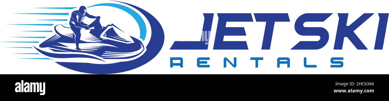 Colorful JETSKI RENTALS tenancy fun logo design Stock Vector Image ...