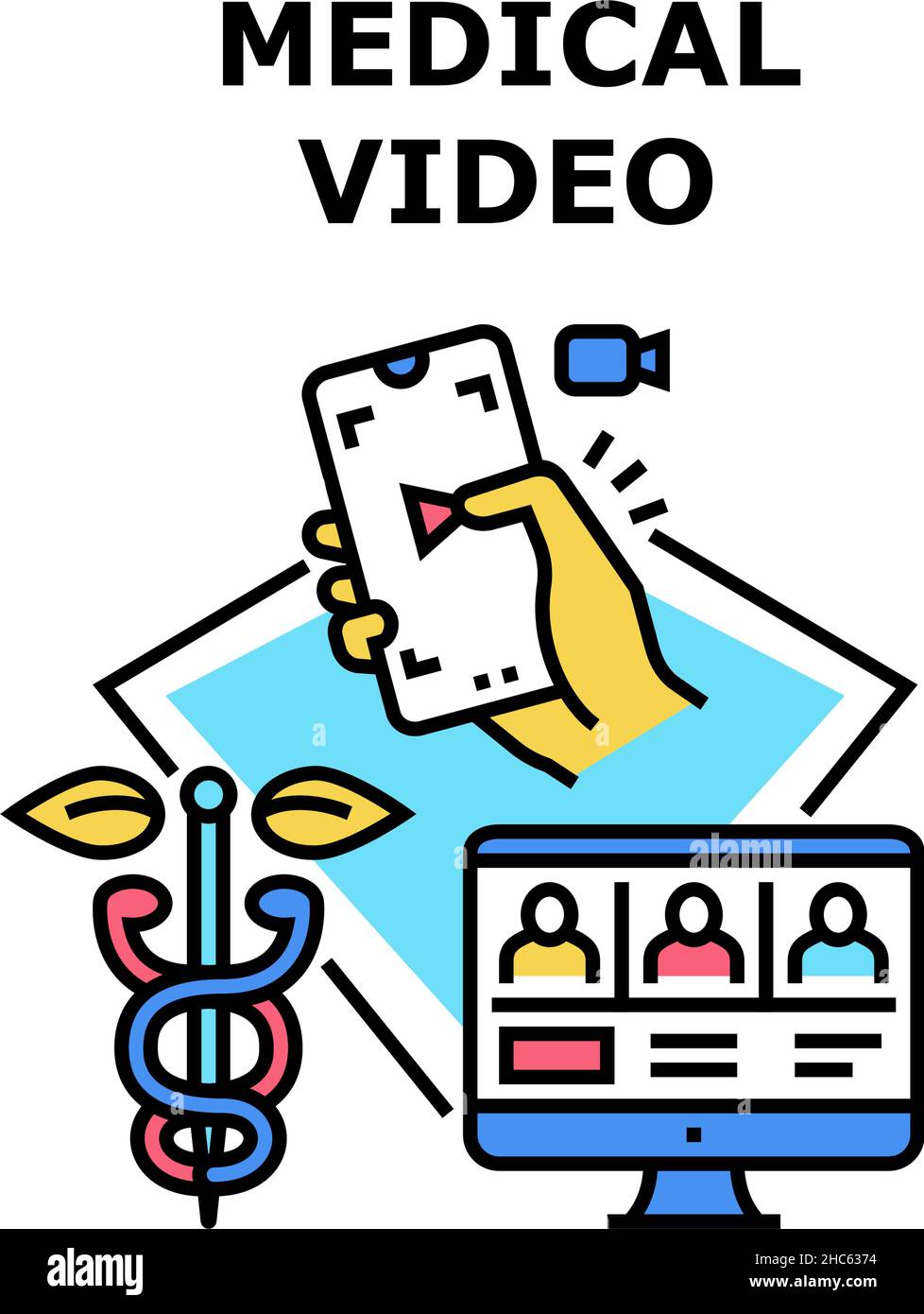 Medical video icon vector illustration Stock Vector Image & Art - Alamy