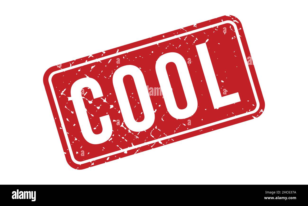 Cool Rubber Stamp. Red Cool Rubber Grunge Stamp Seal Vector ...