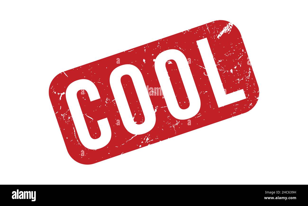 Cool Rubber Stamp. Red Cool Rubber Grunge Stamp Seal Vector ...