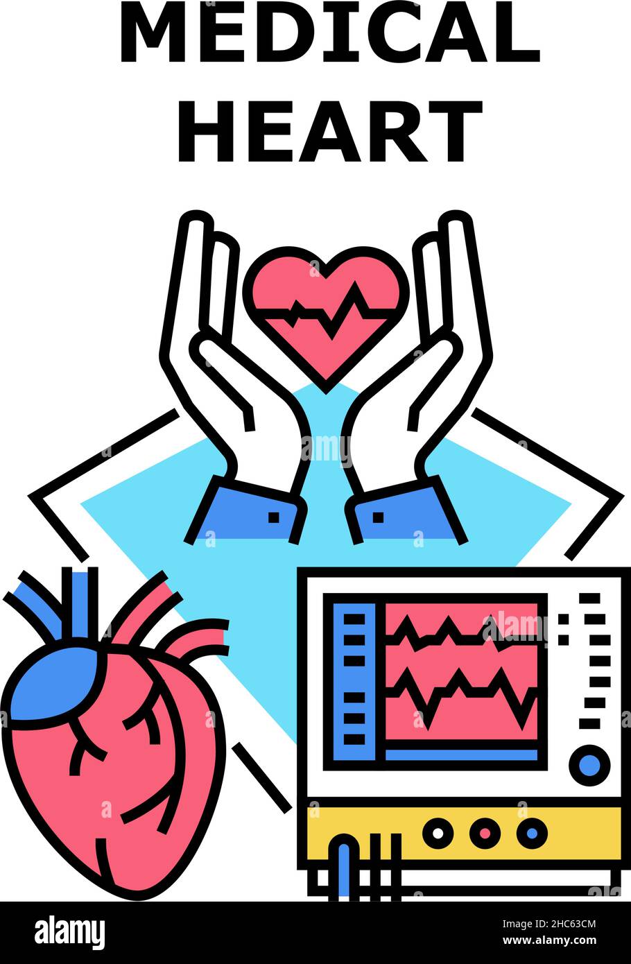 Medical heart icon vector illustration Stock Vector Image & Art - Alamy