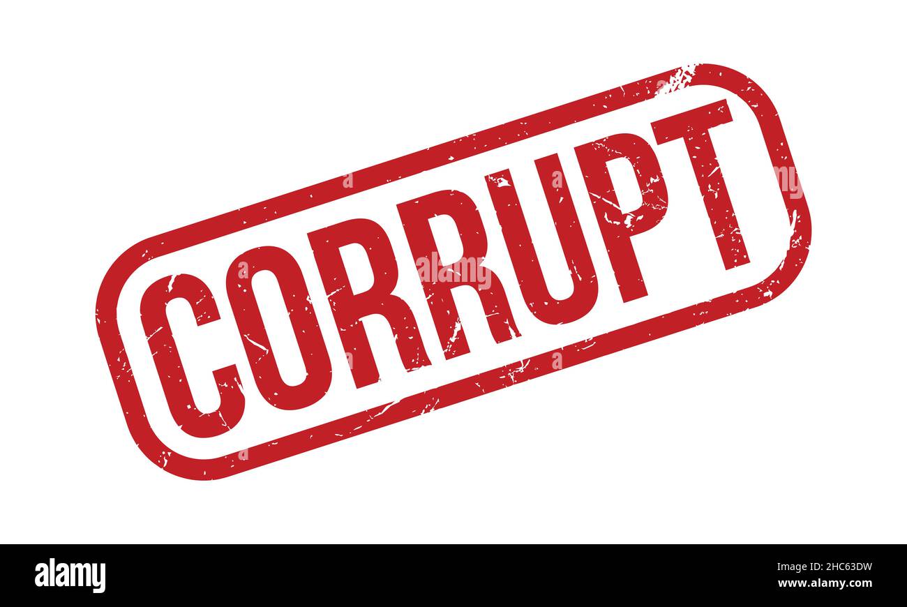 Corrupt Rubber Grunge Stamp Seal Vector Illustration Stock Vector Image ...