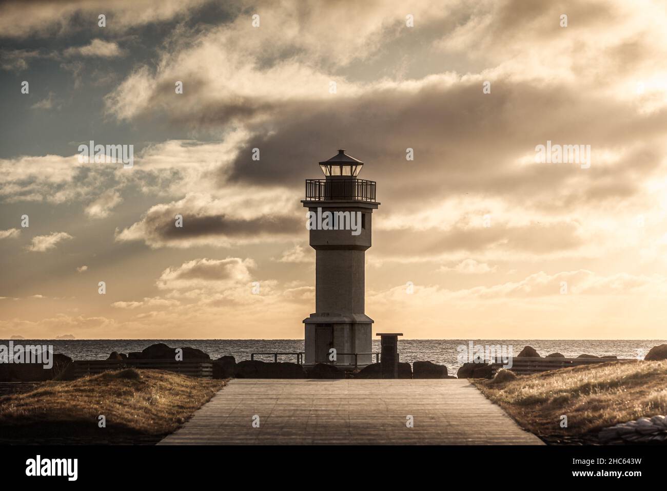 Old Akranes Lighthouse in Akranes, Iceland Stock Photo - Alamy