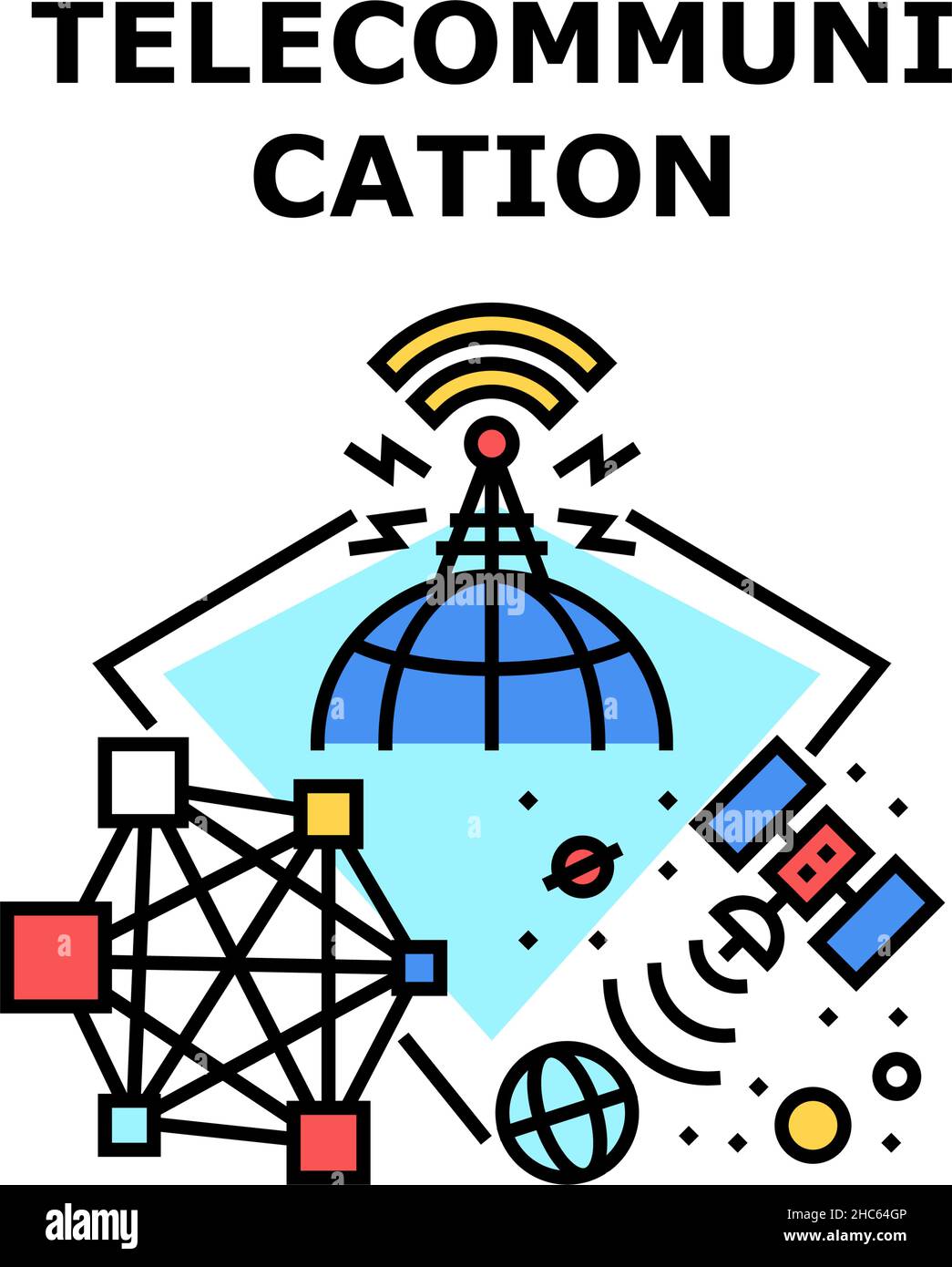 Telecommunication icon vector illustration Stock Vector Image & Art - Alamy