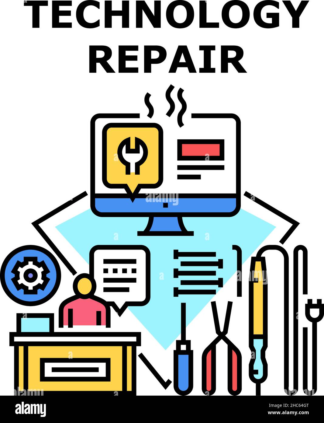 Technology repair icon vector illustration Stock Vector Image & Art - Alamy