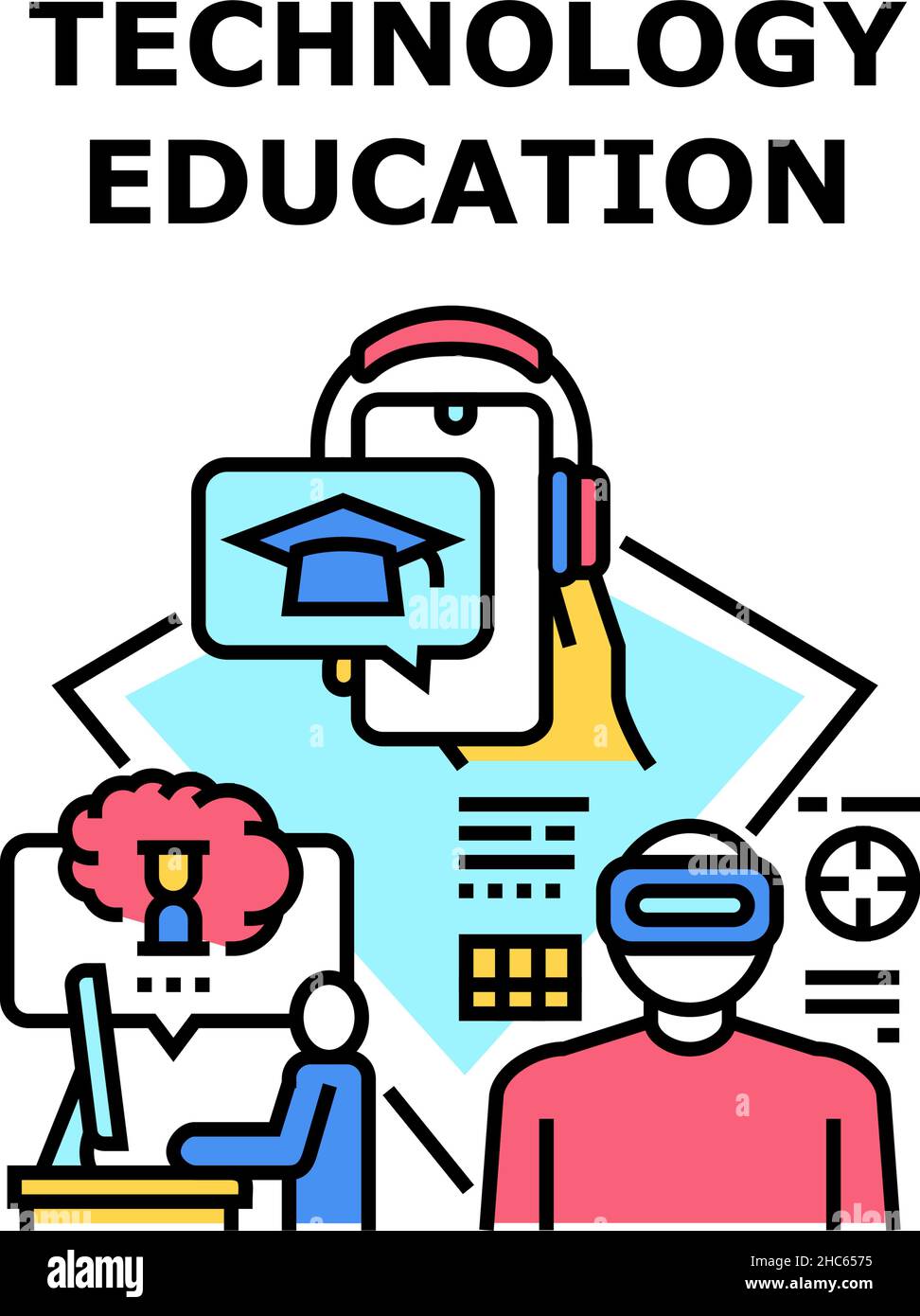 Technology education icon vector illustration Stock Vector Image & Art ...