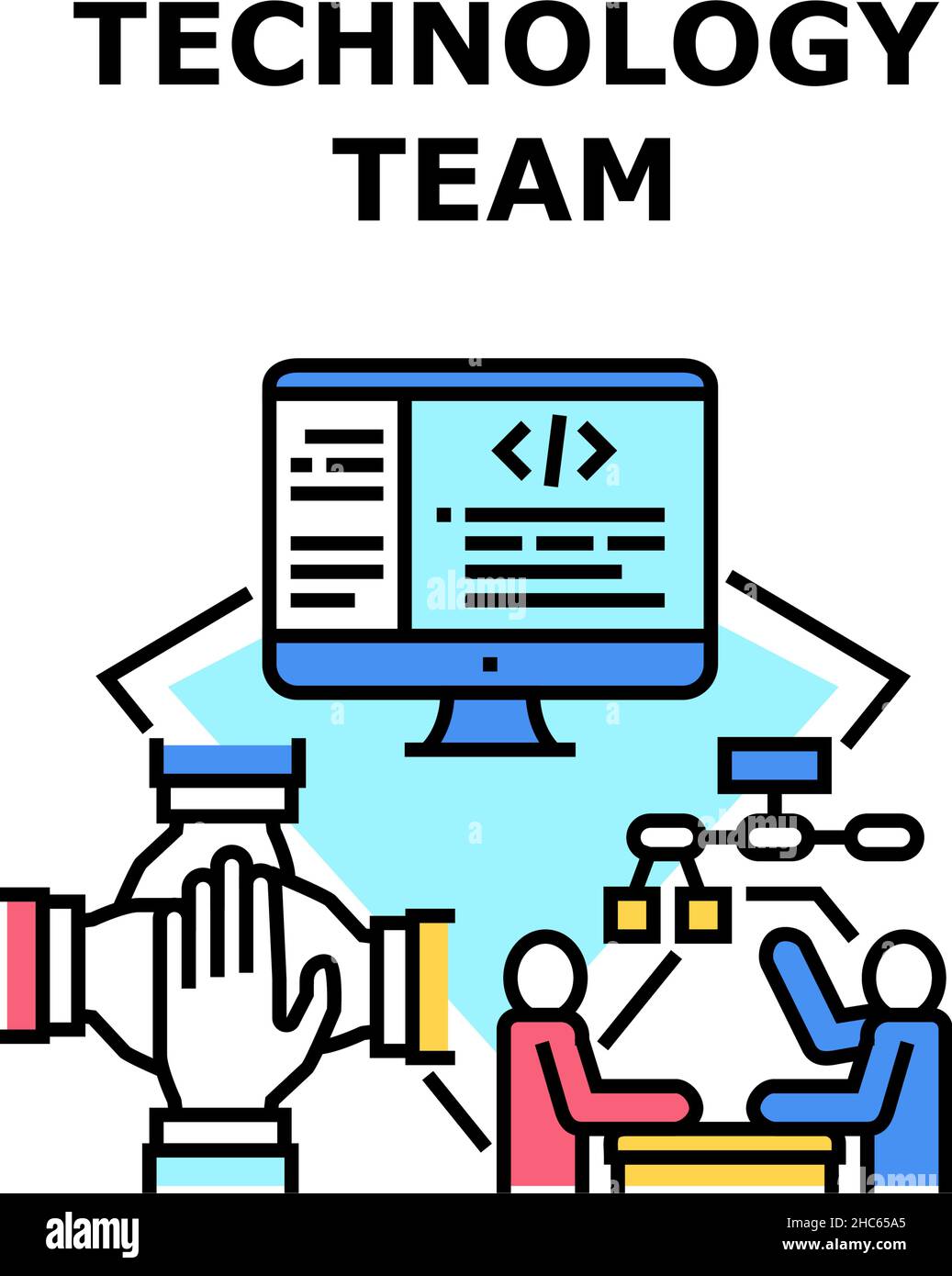 Technology team icon vector illustration Stock Vector Image & Art - Alamy
