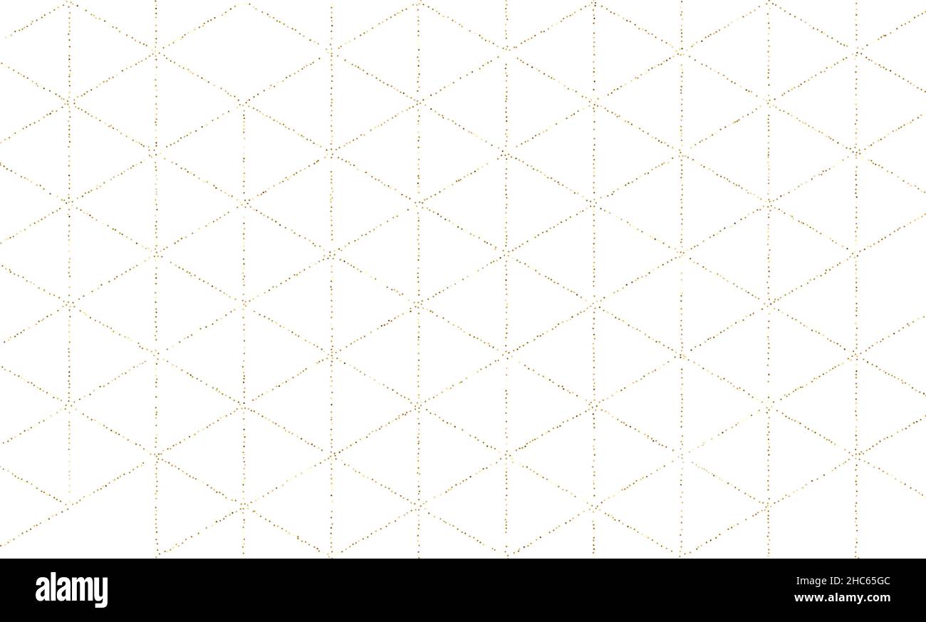 Vector pattern. Geometric background with rhombus and nodes. Golden ...