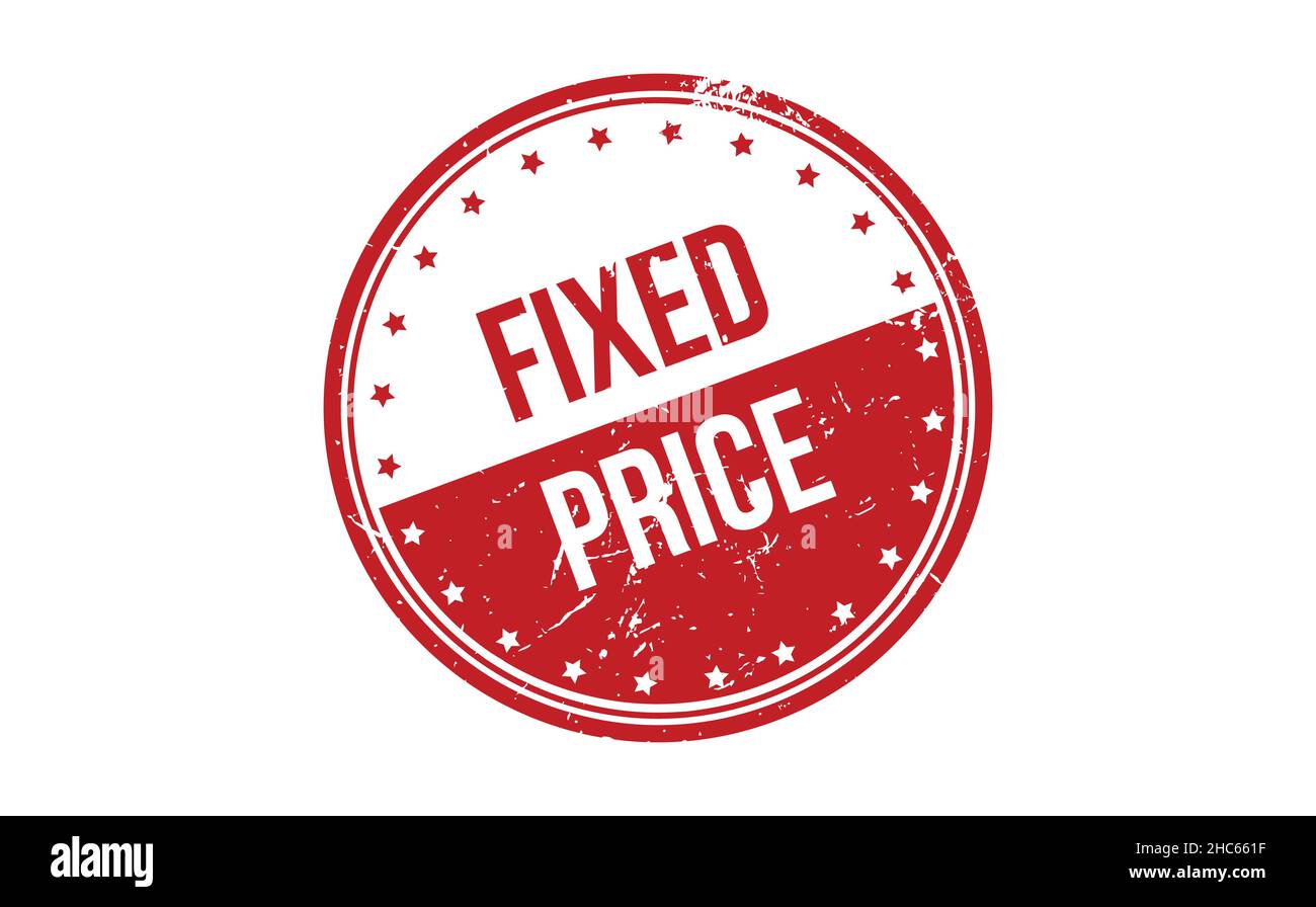 Fixed price Rubber Stamp. Red Fixed price Rubber Grunge Stamp Seal ...