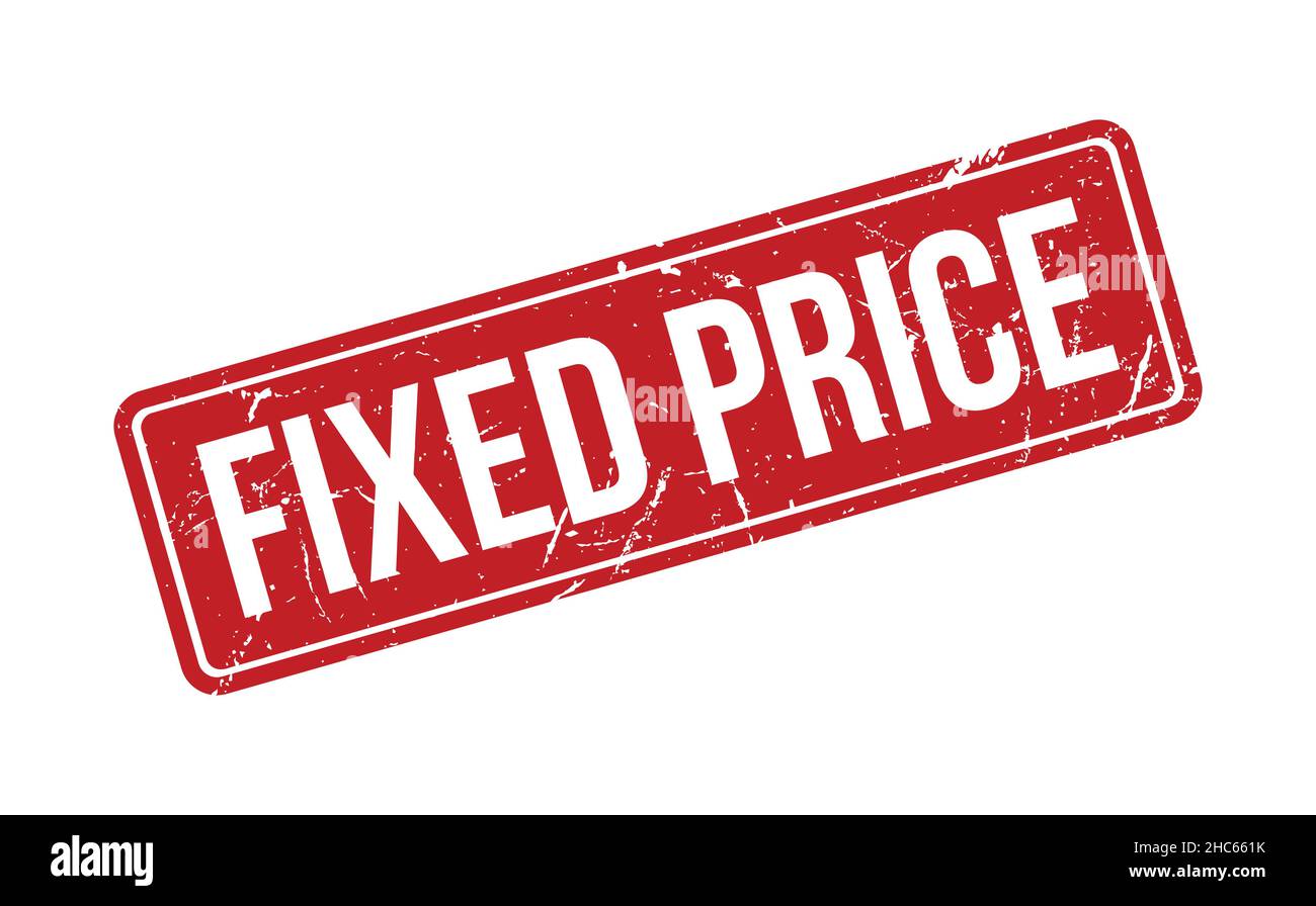 Fixed price Rubber Stamp. Red Fixed price Rubber Grunge Stamp Seal ...