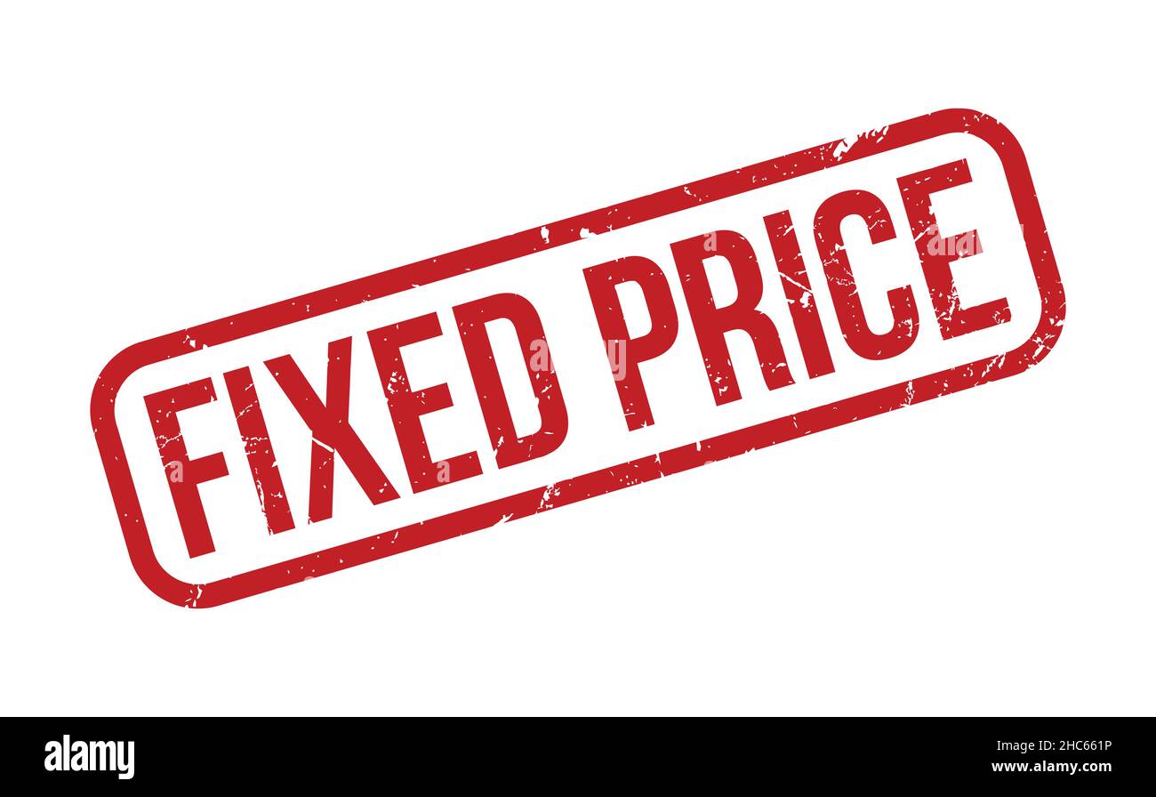 Fixed price Rubber Stamp. Red Fixed price Rubber Grunge Stamp Seal ...