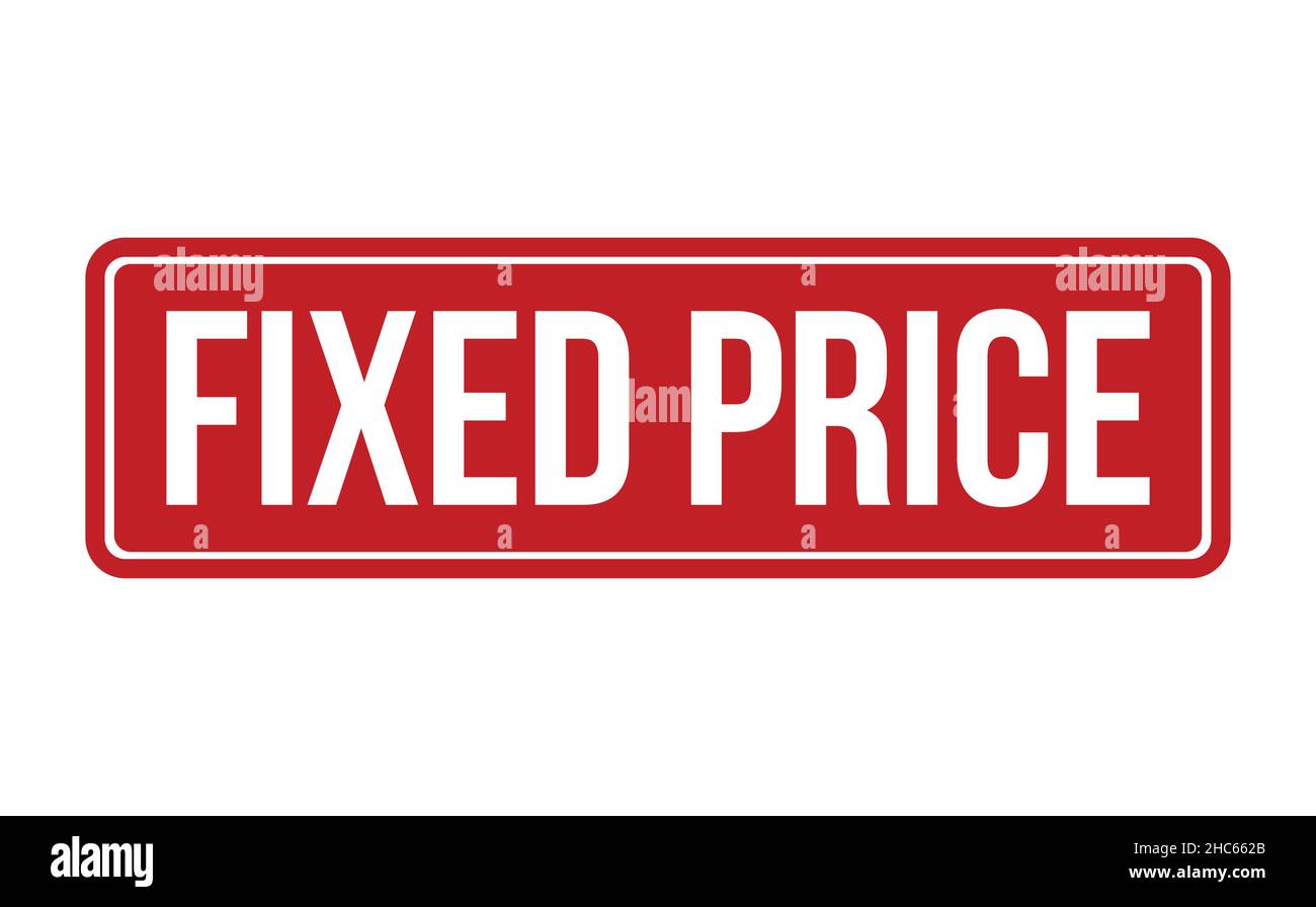 Fixed price Rubber Stamp. Red Fixed price Rubber Grunge Stamp Seal ...
