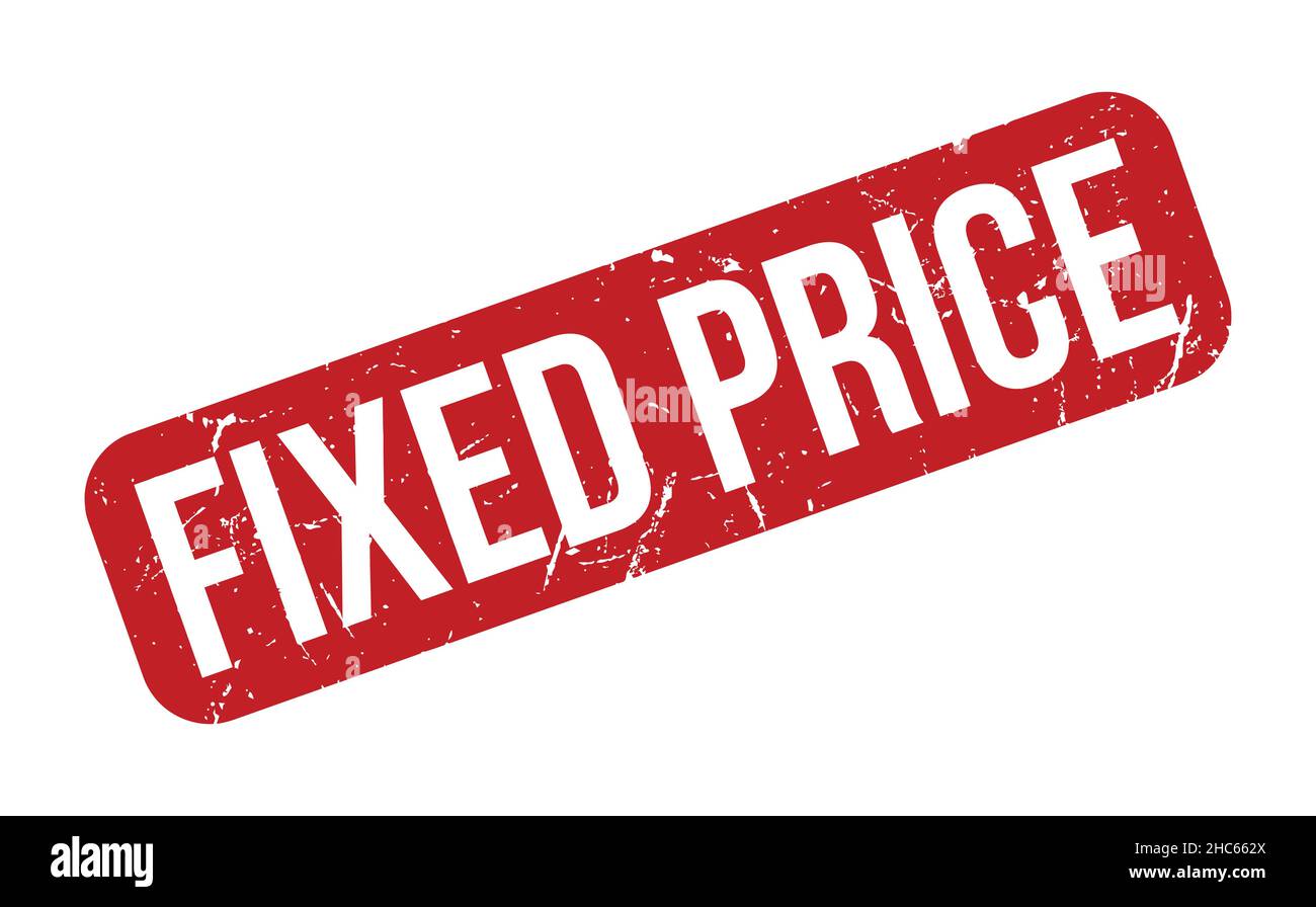 Fixed price Rubber Stamp. Red Fixed price Rubber Grunge Stamp Seal ...