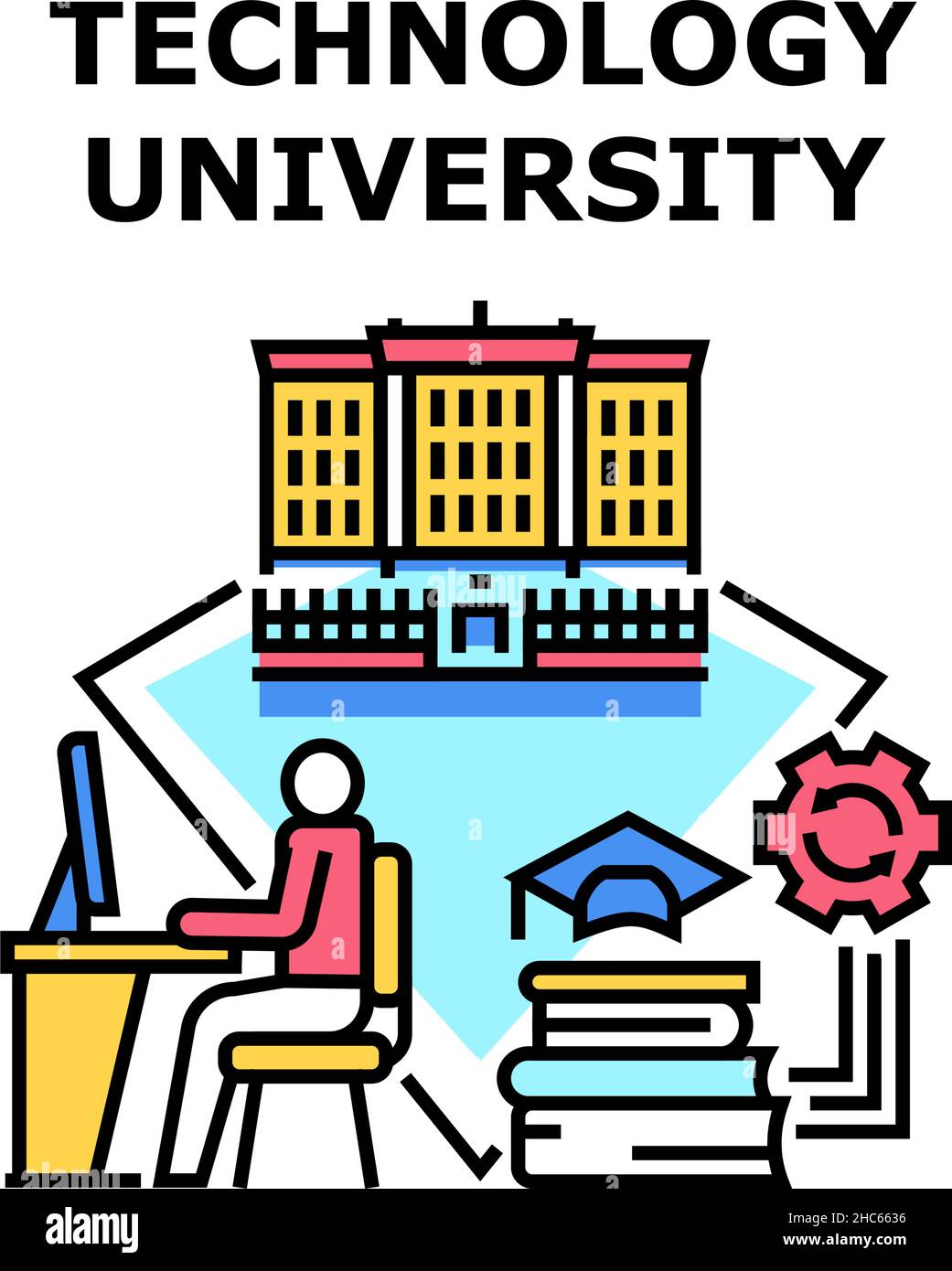 Technology university icon vector illustration Stock Vector Image & Art ...