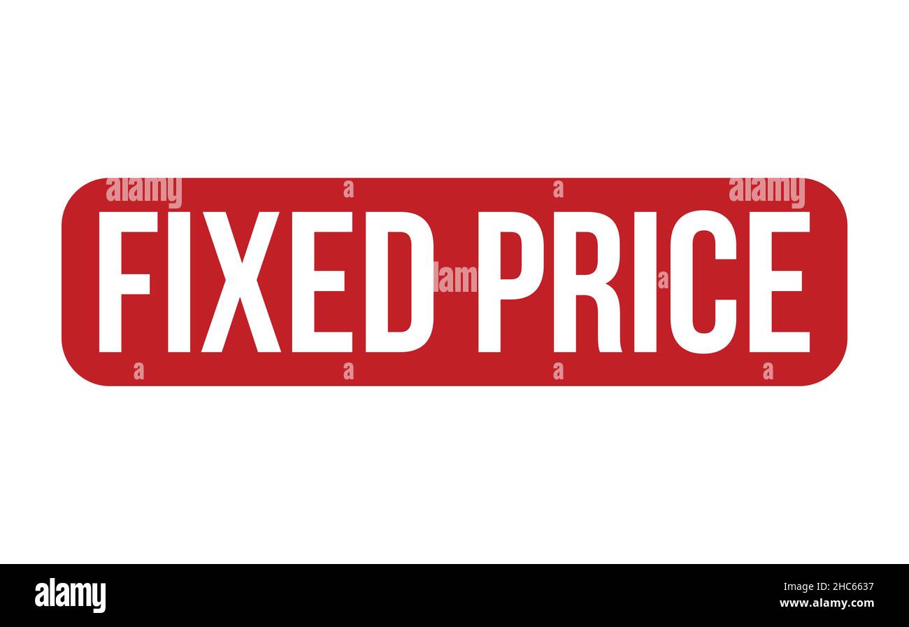 Fixed price Rubber Stamp. Red Fixed price Rubber Grunge Stamp Seal ...