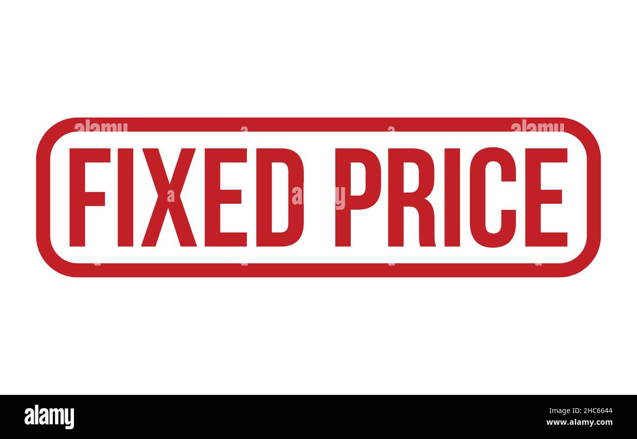 Fixed price Rubber Stamp. Red Fixed price Rubber Grunge Stamp Seal ...