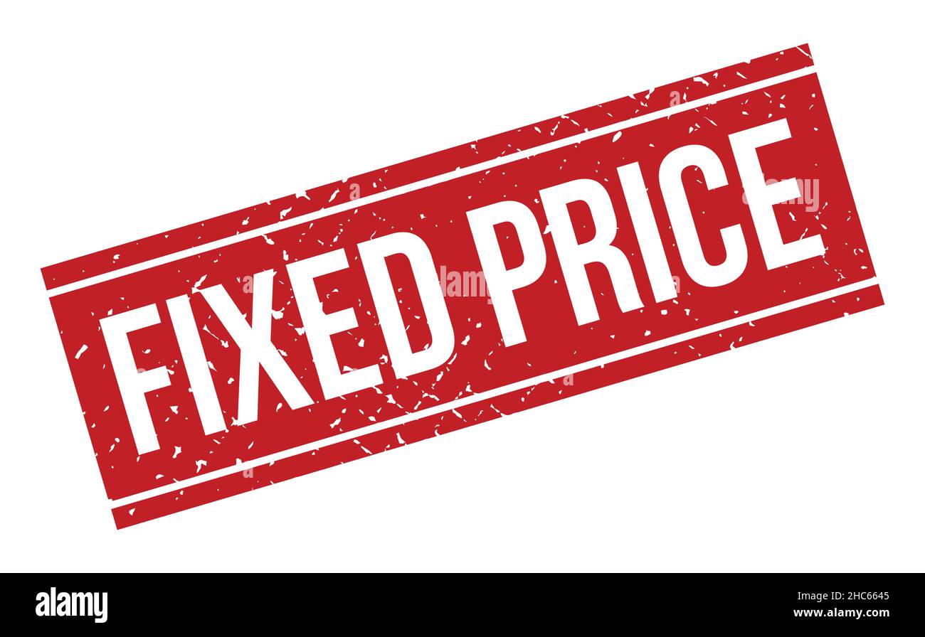 Fixed price Rubber Stamp. Red Fixed price Rubber Grunge Stamp Seal ...