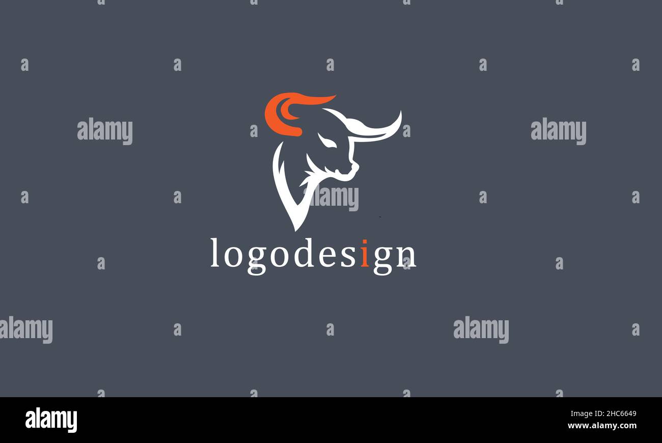 Bull logo vector hi-res stock photography and images - Alamy