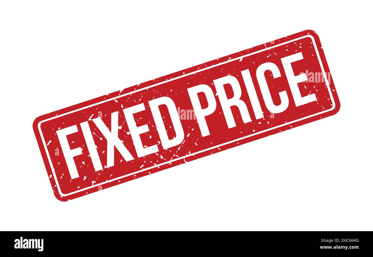 Fixed price Rubber Stamp. Red Fixed price Rubber Grunge Stamp Seal ...