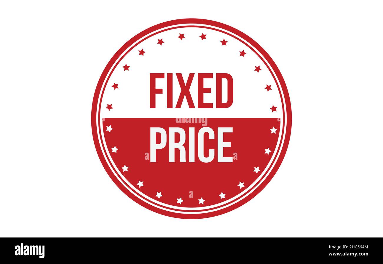 Fixed price Rubber Stamp. Red Fixed price Rubber Grunge Stamp Seal ...