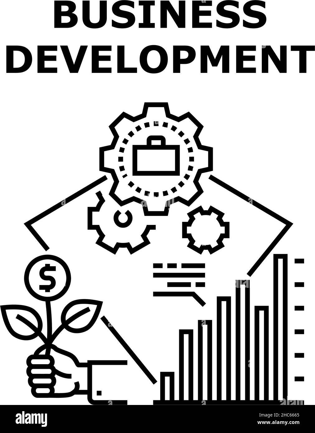 Business development icon vector illustration Stock Vector Image & Art ...