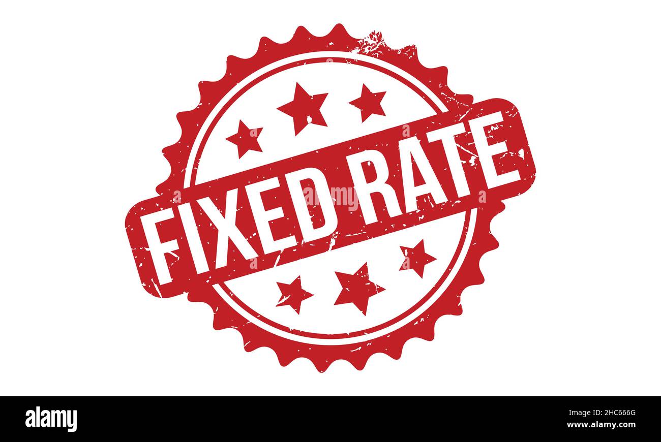 Fixed Rate Rubber Stamp. Red Fixed Rate Rubber Grunge Stamp Seal Vector ...