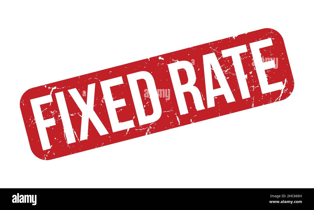 Fixed Rate Rubber Stamp. Red Fixed Rate Rubber Grunge Stamp Seal Vector ...