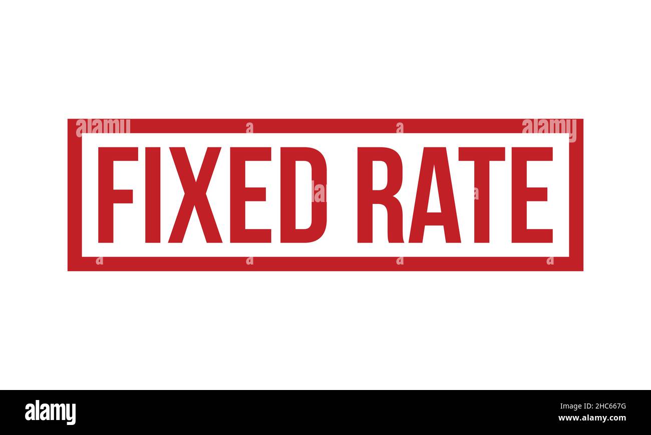 Fixed Rate Rubber Stamp. Red Fixed Rate Rubber Grunge Stamp Seal Vector ...