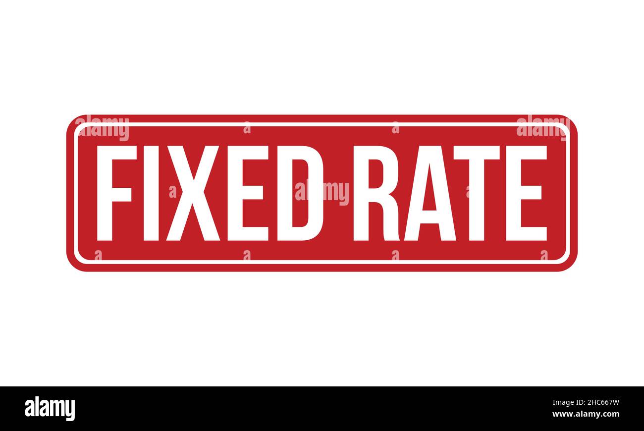 Fixed Rate Rubber Stamp. Red Fixed Rate Rubber Grunge Stamp Seal Vector ...