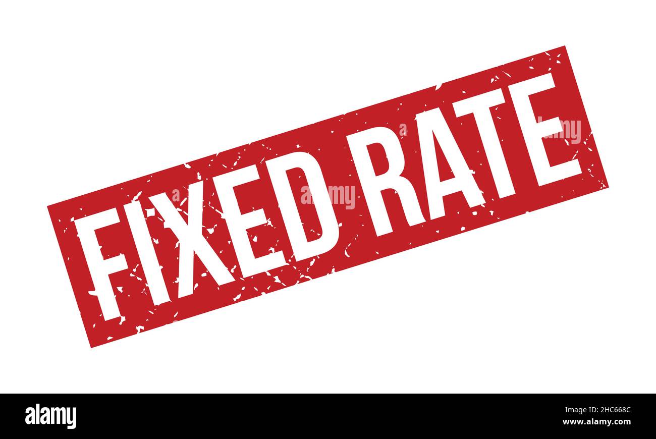 Fixed Rate Rubber Stamp. Red Fixed Rate Rubber Grunge Stamp Seal Vector ...