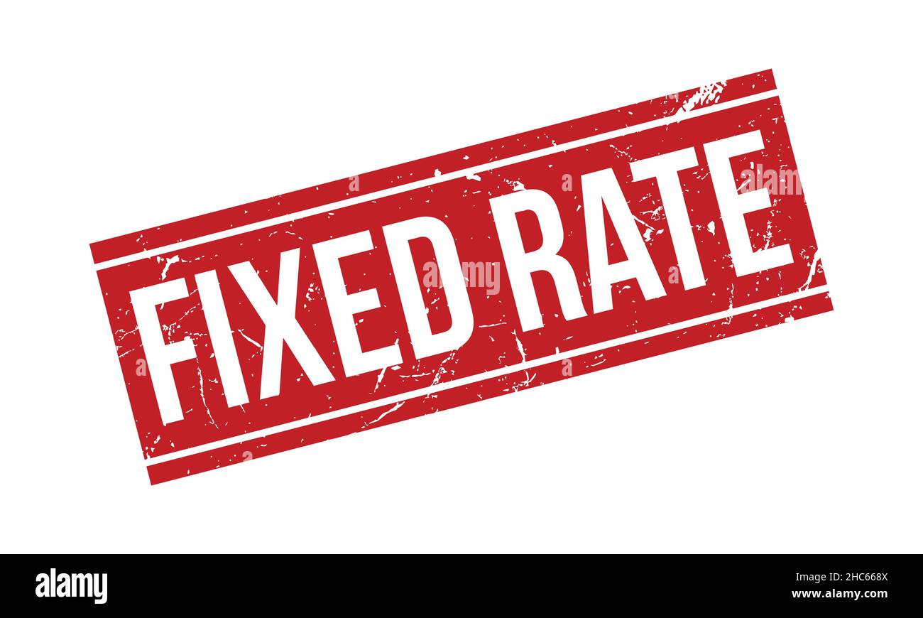 Fixed Rate Rubber Stamp. Red Fixed Rate Rubber Grunge Stamp Seal Vector ...