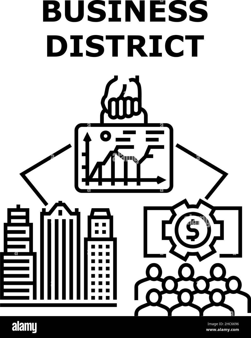 Business district icon vector illustration Stock Vector Image & Art - Alamy